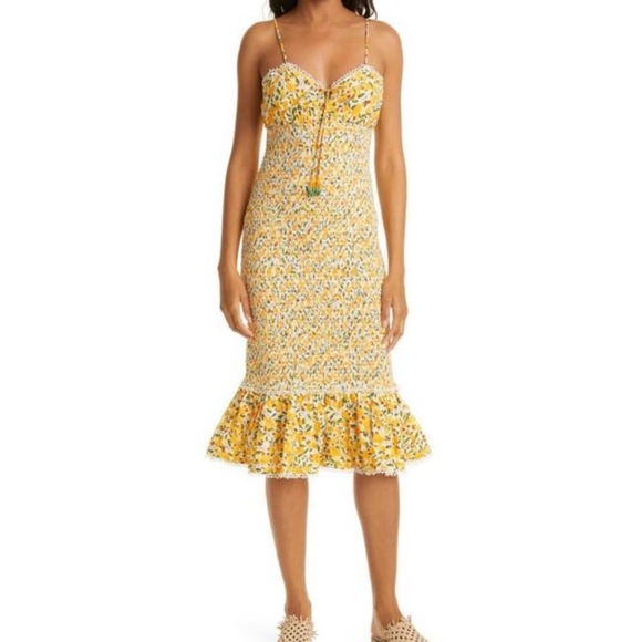 FARM Rio | Dresses | Farm Rio Smocked Midi Sundress | Poshmark